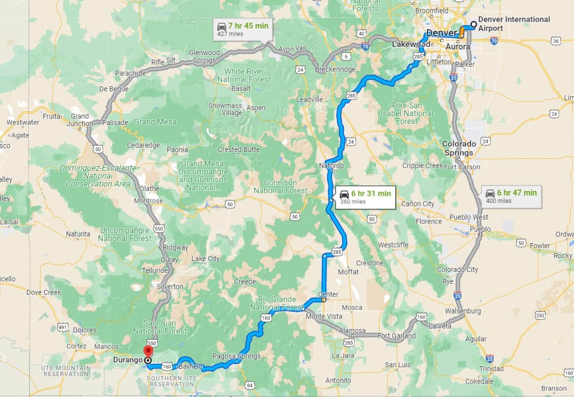 How to Get from Denver Airport to Durango - Denver Airporter